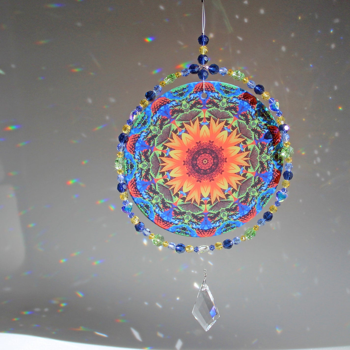 Sunflower Crystal Suncatcher, Sunlight Catcher For Relaxing Zen Decor ...